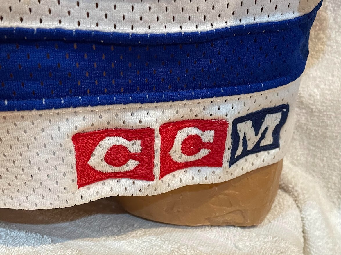 AWESOME Ching Johnson New York Rangers Men's XL Cosby SEWN ON GAME ...