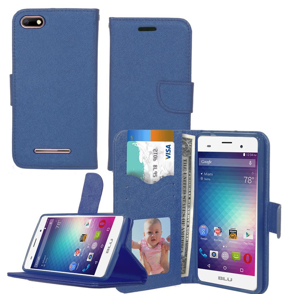 For BLU Dash X2 (DD110U) Leather Wallet Stand Flip CC Slot Case + Screen Guard | eBay