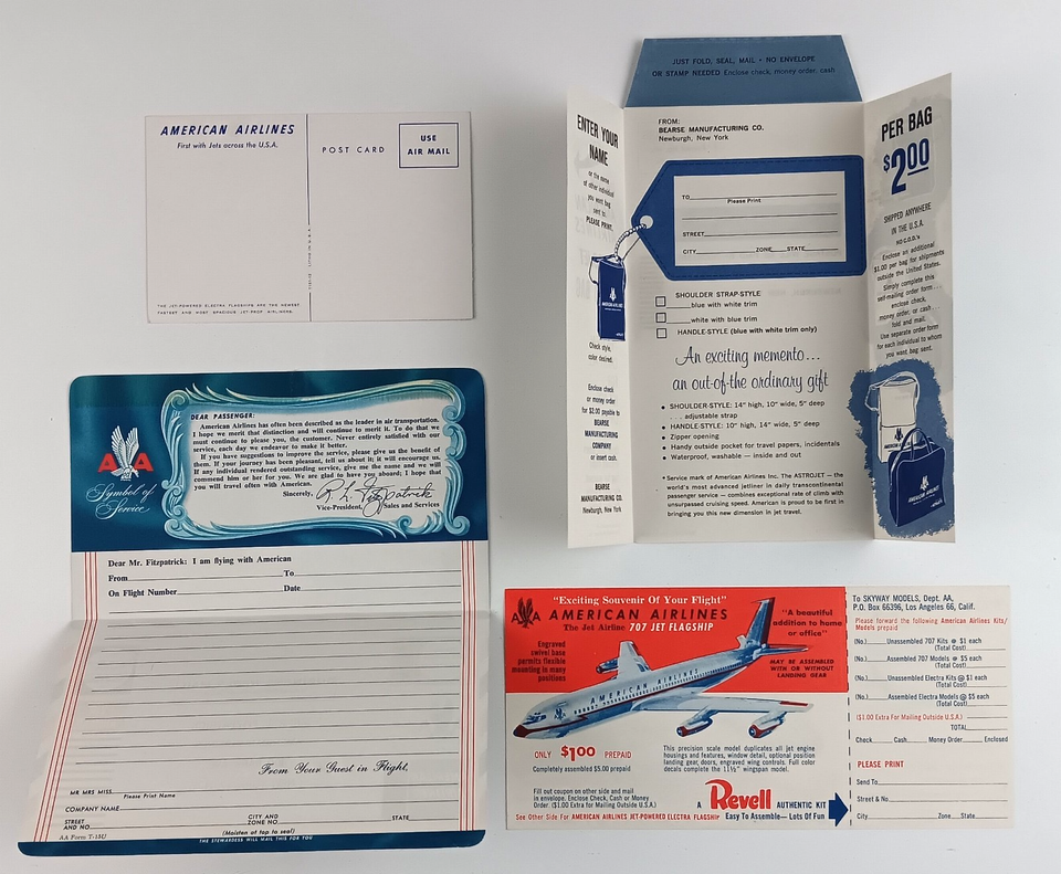 1970s American Airlines Advertising Customer Service VTG Lot Postcard ...