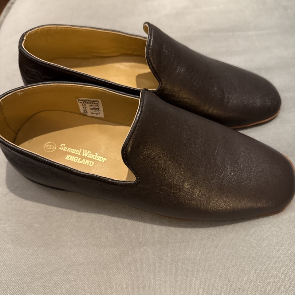 Samuel Windsor - Brown Churchill leather Slippers Size 8 - excellent ...