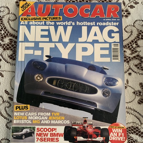 Autocar Magazine, Volume 224, April 2000. Jaguar F-Type, BMW 7 Series ...