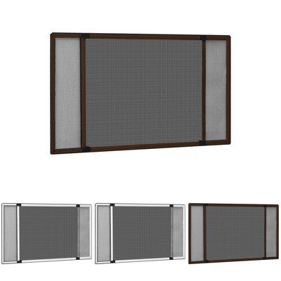 Extendable Insect Screen for Windows Brown Sliding Screen Window Net ...