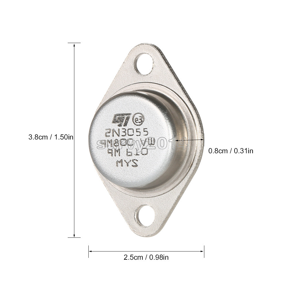 5 PCS 2N3055 TO-3 15A 60V NPN Power Transistor | eBay