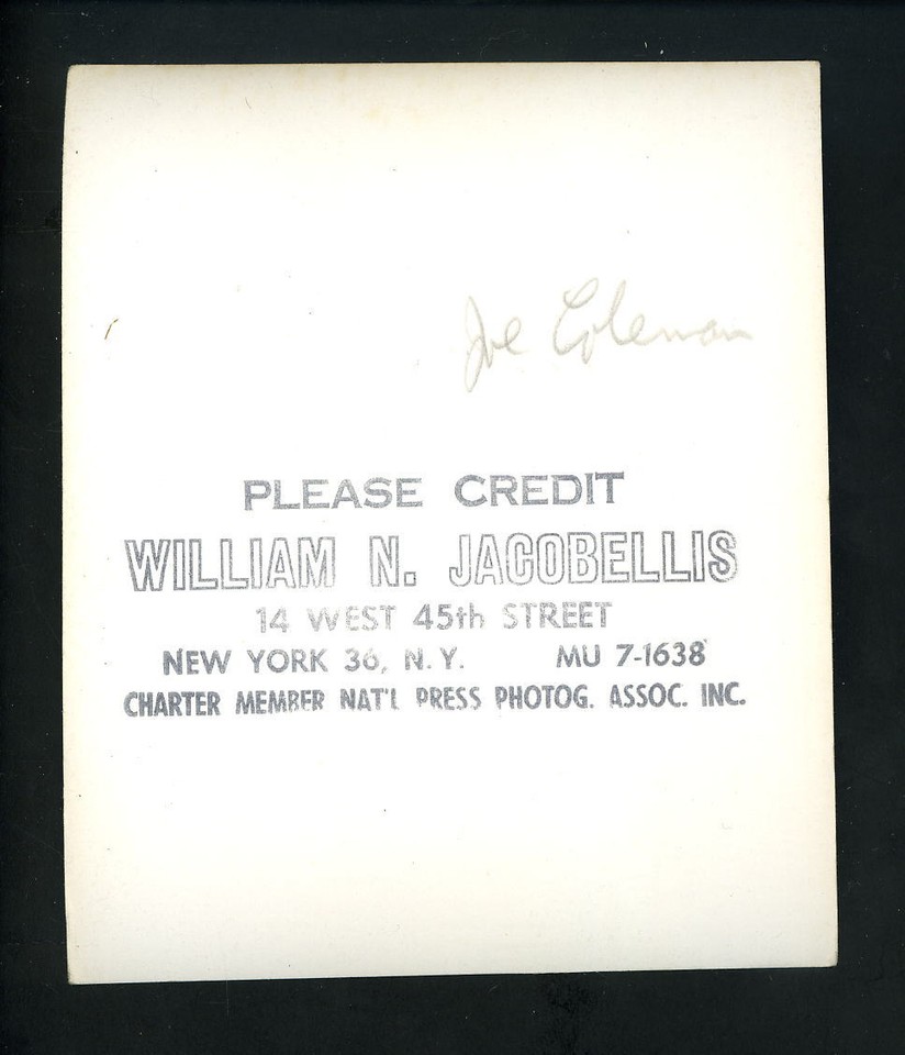 William N. Jacobellis Type I Contact Print Joe Coleman A's Press Photo ...