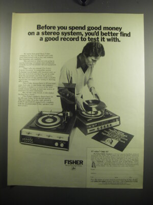 1972 Fisher 28 and 30 Turntables Ad - Before you spend good money on a ...