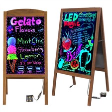Flashing Illuminated Erasable Neon LED Message Menu Sign Writing Board ...