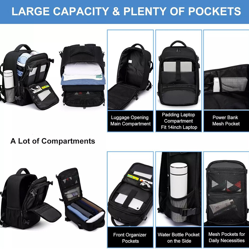 Carry on Cabin Backpack Luggage 40x25x20 Ryanair Travel Flight Bag ...