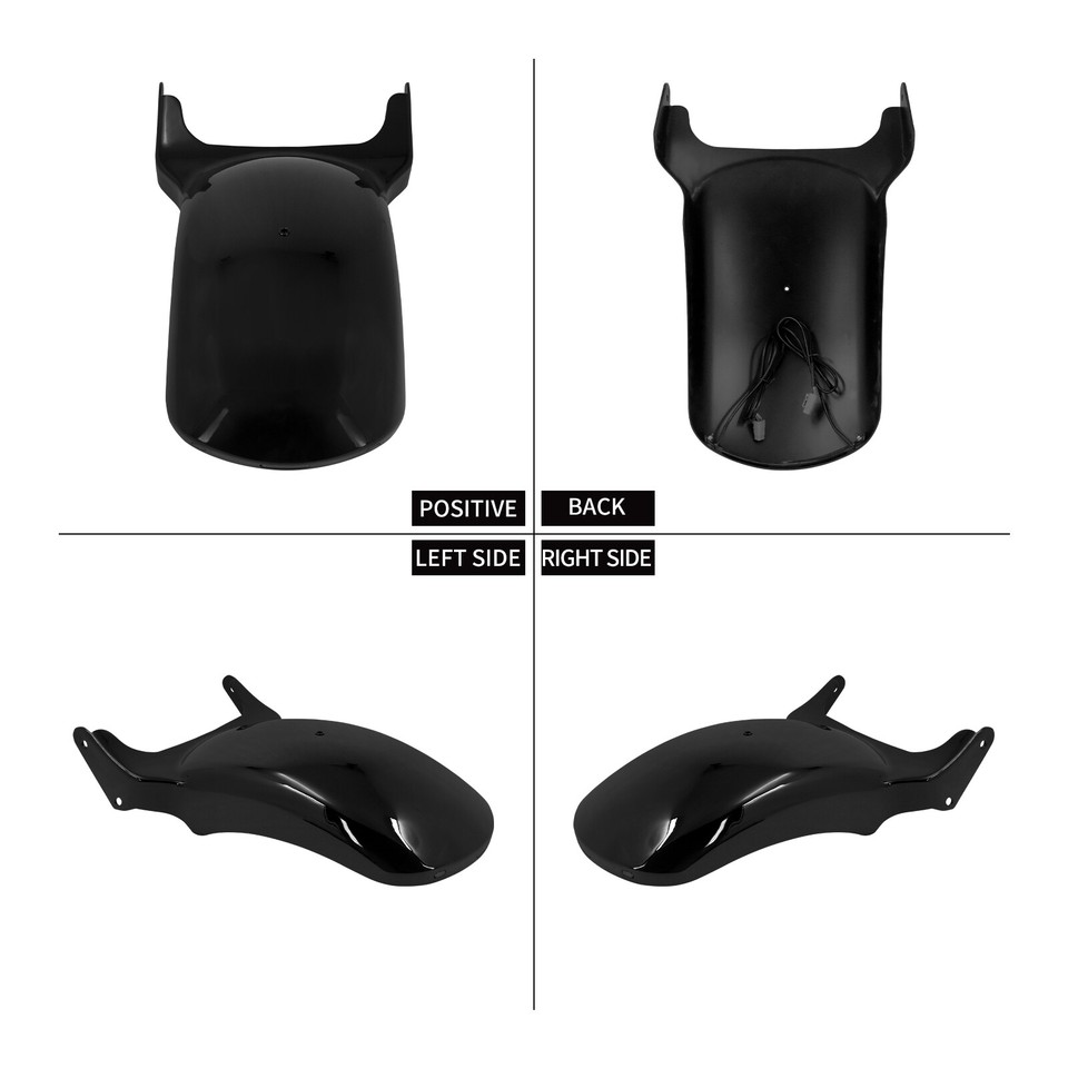 Rear Short Fender w/ Turn Signal LED Light For Harley Rocker C Breakout ...