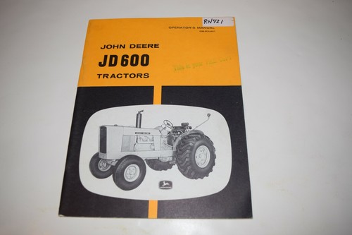 John Deere JD600 Tractors Operator's Manual | eBay