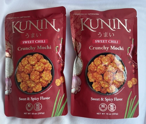 2 Bags KUNIN Sweet Chili Crunchy Mochi Korean Asian Rice Cracker Sweet ...