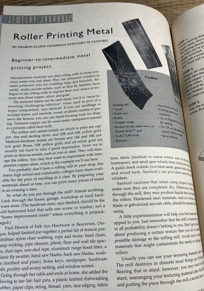 Jewelry Arts Lapidary Journal Magazine 4 Back Issues 1990s Step By Step ...