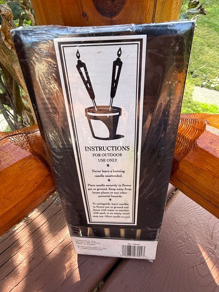 Concepts 4 MINI TORCHES OUTDOOR Candle Torch USA Flag Themed 4 pk NEW ...