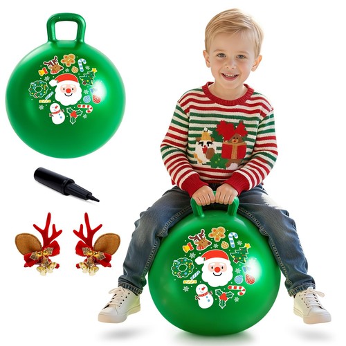 Hopper Ball for Kids 3-8, 18 in Green Hippity Hop Balls, Bouncy Ball ...
