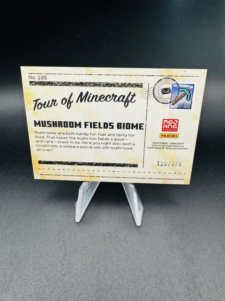 2024 Panini Minecraft #188 Greetings From The Mushroom Fields Biome ...