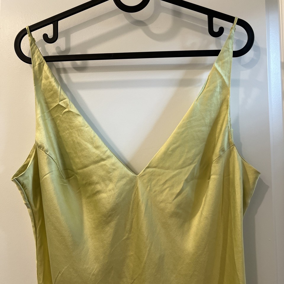 Victoria's Secret 100% Silk Olive Green Slip Dress Nightie Nightgown ...