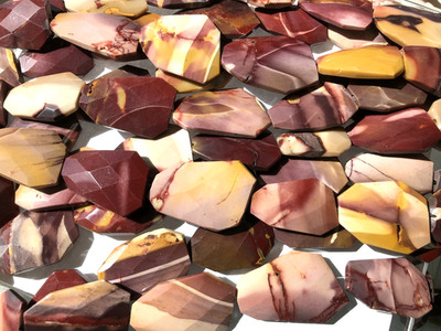 Natural Stone Beads Hickoryite 30X40mm Faceted Slabs (10 pcs.) | eBay