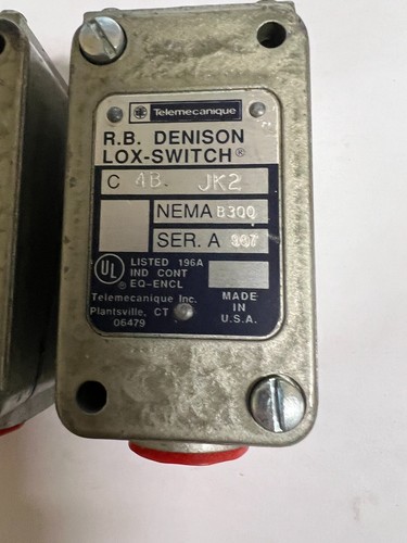 NEW LOT OF (2) R.B. DENISON LOXSWITCH LIMIT SWITCH 4B JK2 SER A NEMA A ...