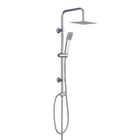 Bath Shower Mixer Tap 3 Way Round Shower Rigid Riser Kit and Monobloc ...
