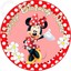 EDIBLE Minnie Mouse Red Birthday Cake Topper Wafer Paper Round 7.5 ...