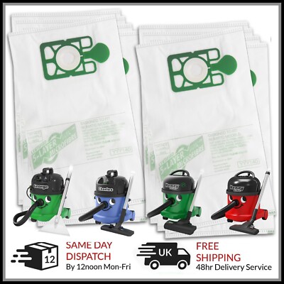 10 Henry XL Hoover Bags Fits HVR370 NRV370 George Charles Numatic ...