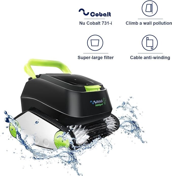 Cobalt Intelligent Pool Cleaner | Wall Climb, 3-Hr Timer, Fast Drain ...