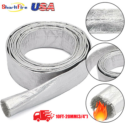 Aluminized Heat Sheath Heat Wire Wrap Shield Sleeve For Auto Cable Heat ...