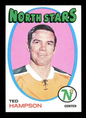 1971 72 TOPPS NHL HOCKEY #101 Ted Hampson NM Minnesota North Stars Wild ...