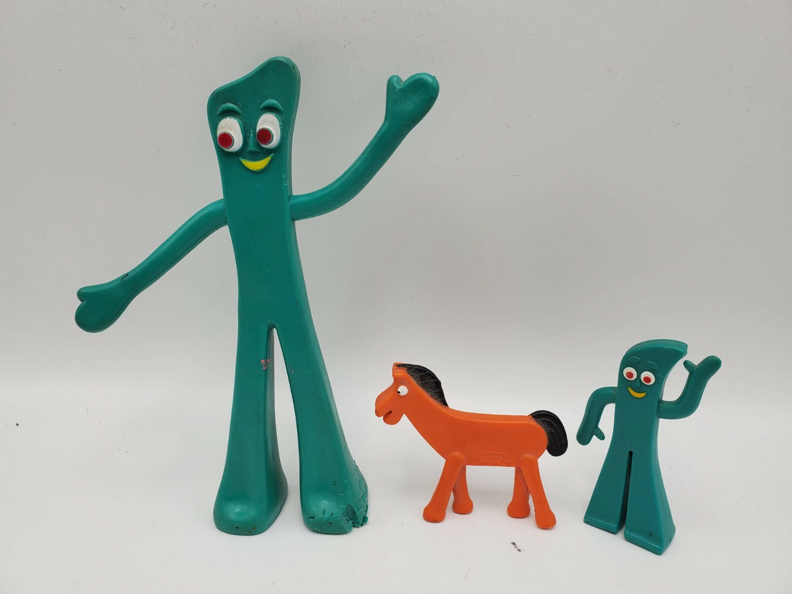 Lot of 3 Vintage Jesco Prema Gumby & Pokey Toy Figures Bendable 6 ...