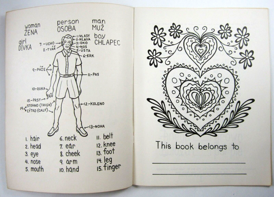 Czech Alphabet ABC Coloring Book Illustrated Cedar Rapids Iowa Vintage ...