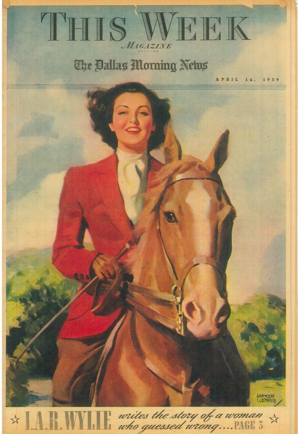 This Week Magazine April 16 1939 Vernon McKenzie Harold Parrott Cliffe ...