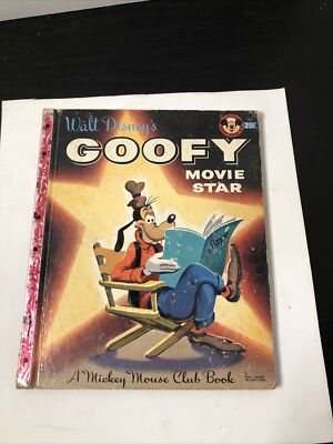 1956 WALT DISNEY'S GOOFY MOVIE STAR A MICKEY MOUSE CLUB BOOK D52 SIMON ...