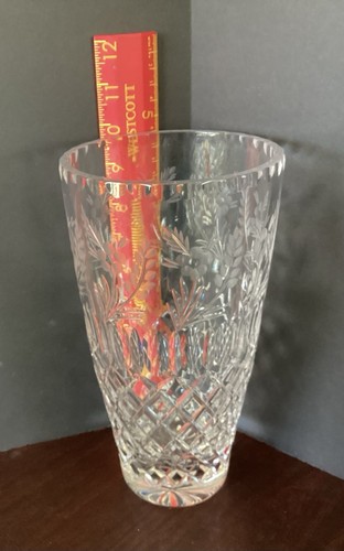 Rogaska Crystal Gallia Large 10" Floral/Fern Diamond Cut Vase | eBay