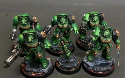 Warhammer 40k Terminator Squad Space Marines Salamanders Painted ...