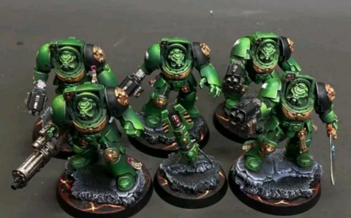Warhammer 40k Terminator Squad Space Marines Salamanders Painted ...