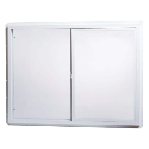 48 In. X 36 In. White Left-Hand Single-Pane Vinyl Sliding Utility/Shed ...