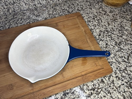 Vintage COPCO 8-1/2” Cobalt Blue CAST IRON ENAMELED SKILLET Denmark | eBay