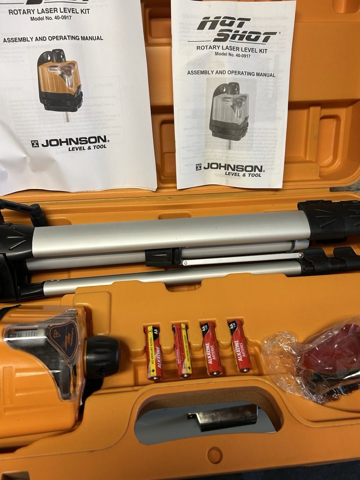 Johnson Hot Shot Rotary Laser Level Kit | eBay