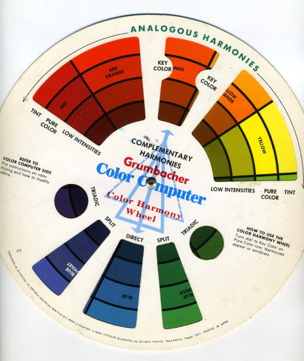 Color Computer by Grumbacher Paint Color Harmony Wheel B 420 | eBay