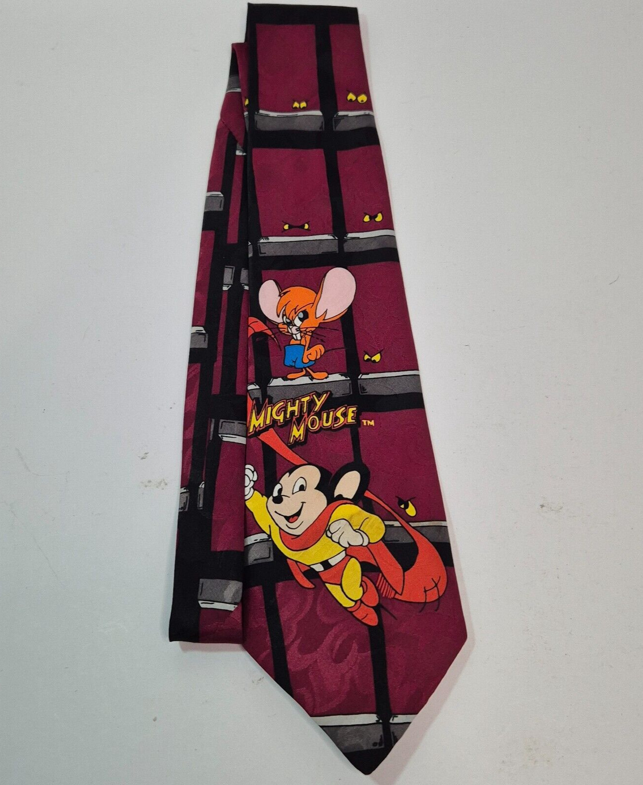 Vintage Scrappy Day Mighty Mouse Character Necktie Vi… - Gem