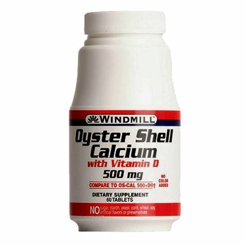 Oyster Shell Calcium with Vitamin D 500mg 60 Tabs By Windmill Health | eBay