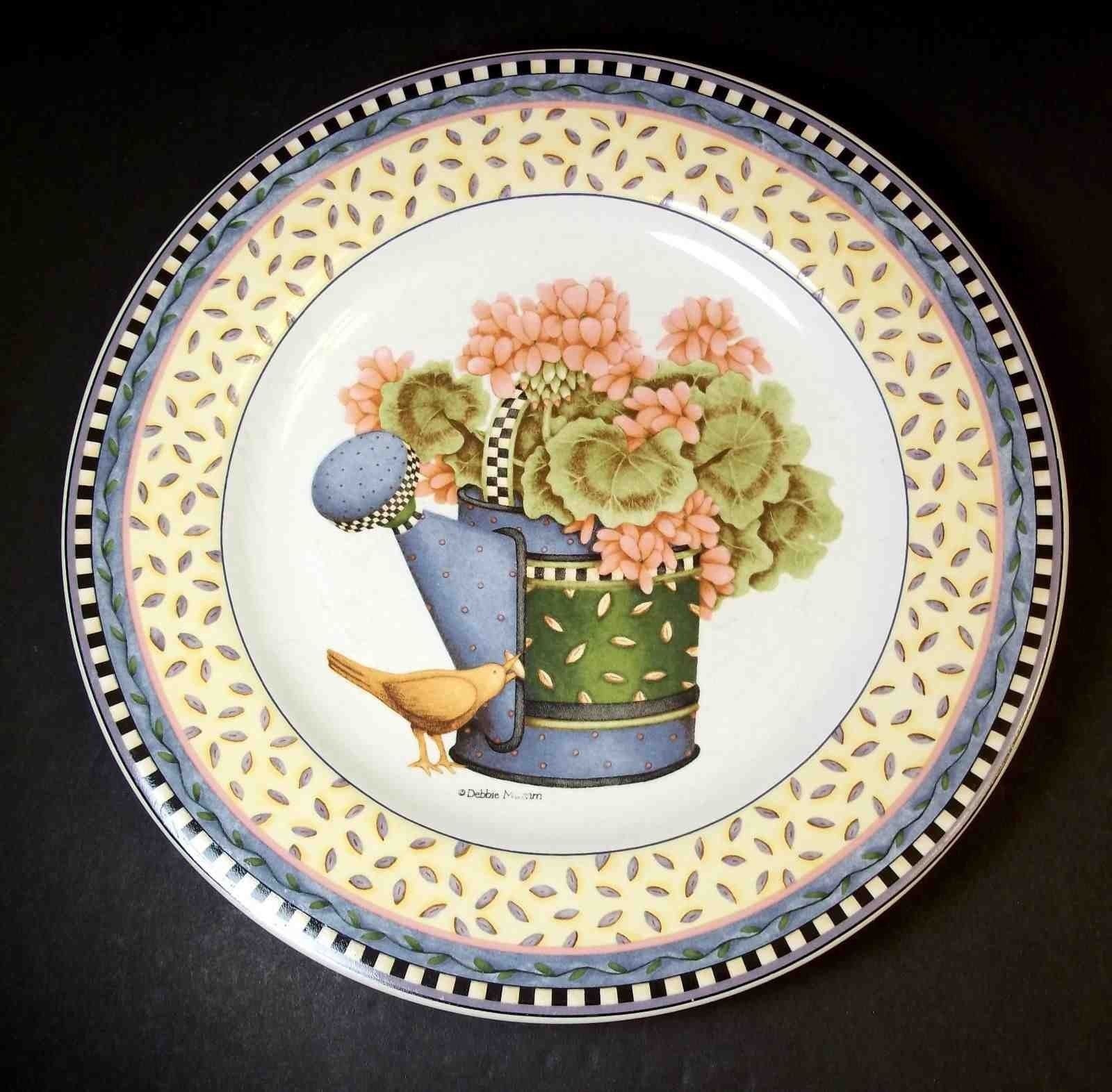 Debbie Mumm plate Spring Bouquet GERANIUMS Sakura 1999 8.25" | eBay