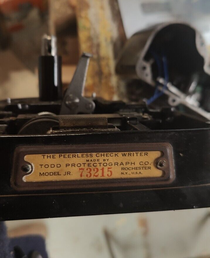 Antique Check Writer - Peerless Check Writing Machine | eBay