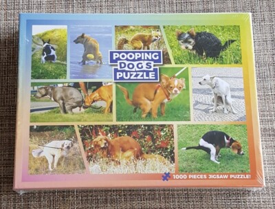Pooping Dogs 1000 Piece Dog Puzzles for Adults - Funny Gift Poop Gag ...