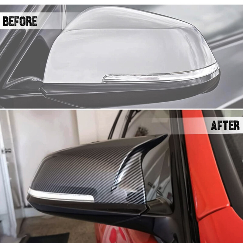 Carbon Fiber Rear Mirror Cover Caps For 2012-2018 BMW F20 F21 F22 F30 ...