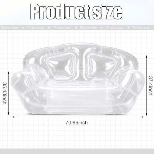 Inflatable Chair Blow up Couches Transparent Inflatable Sofa Seat Yard ...