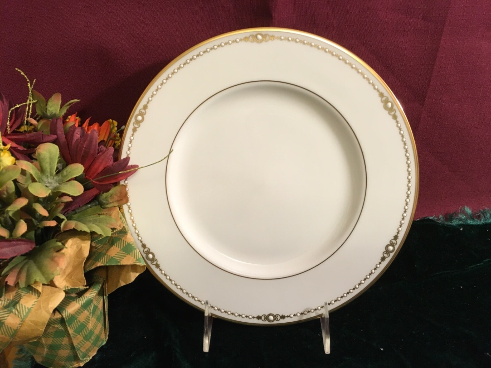 Lenox Pearl Gold Accent Plate NEW with tags 1stQ USA white color 9-1/2 ...