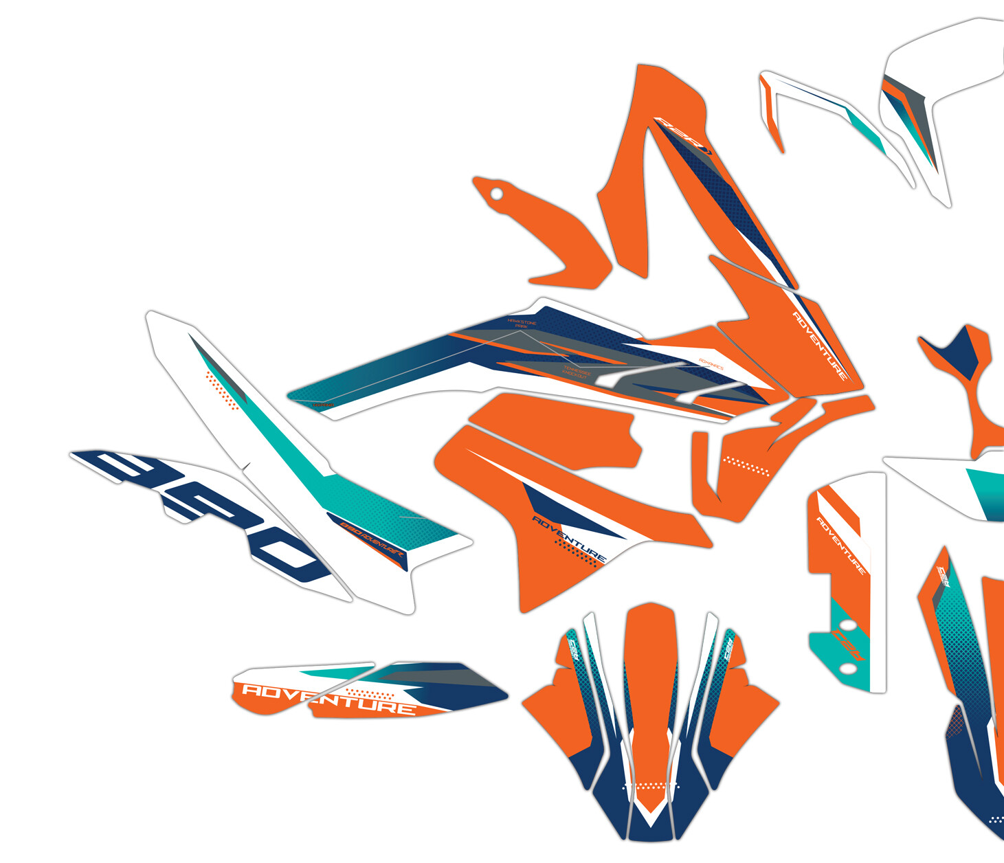 NEW Graphic kit for ktm 890 790 Adventure Graphic Decal Sticker Kit (WS ...