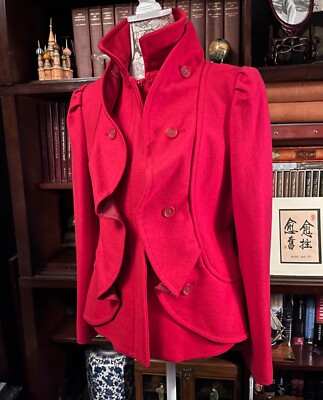 M Womens Chadwicks Jacket; Red Hipster Coat Jr Roos/Atkins ...