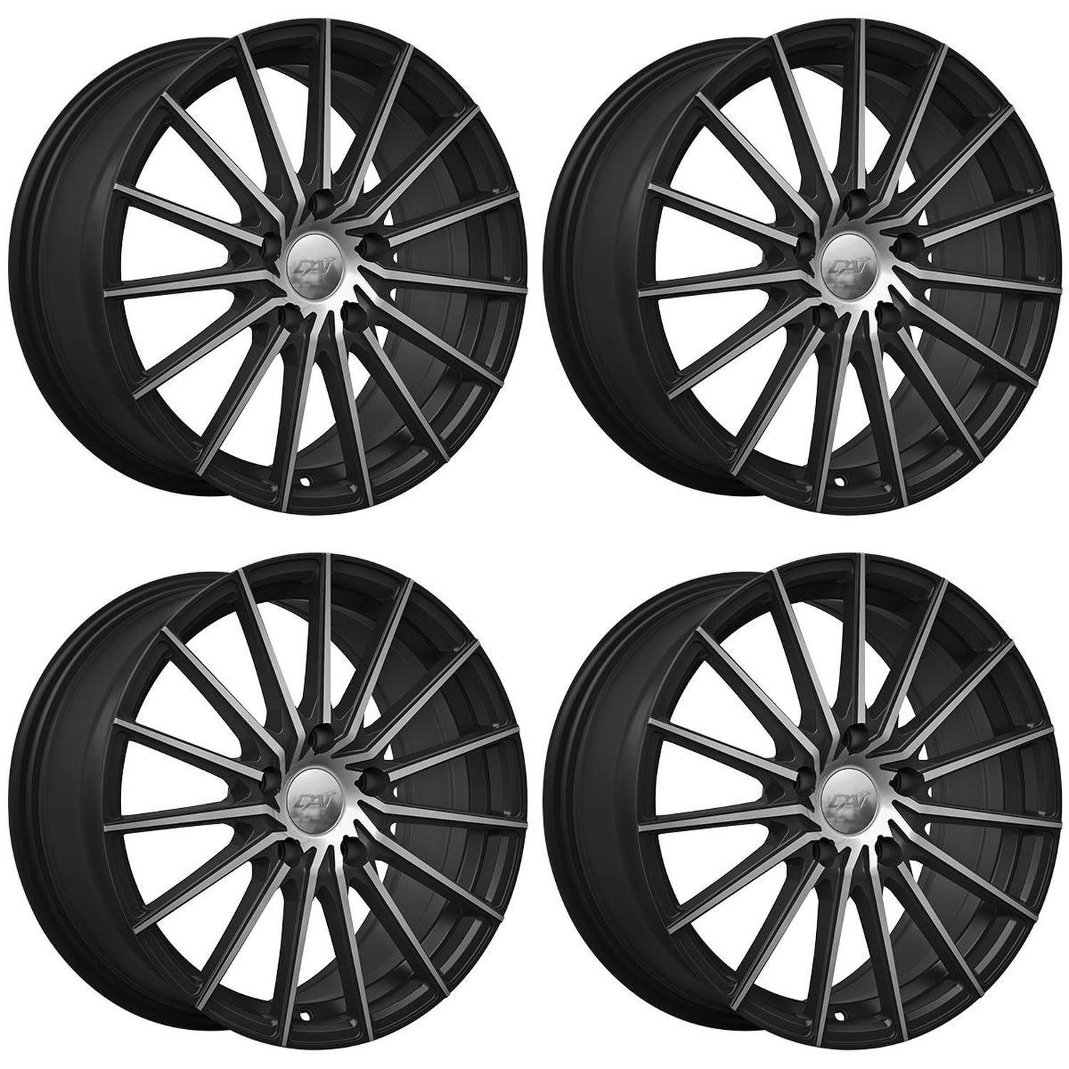 Set of 4 17in Black Alloy Wheel Rims for Acura Integra, DA439TO 5x114.3 ...