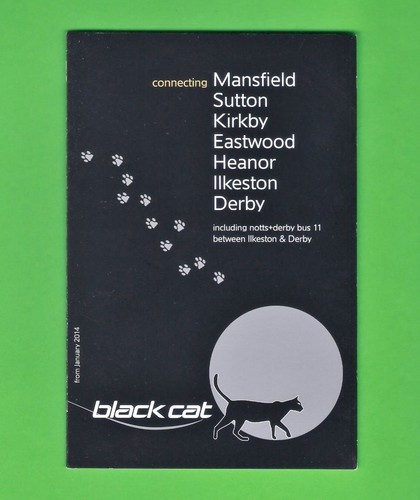 Trent Barton Bus Timetable - Black Cat - Derby to Heanor & Mansfield ...